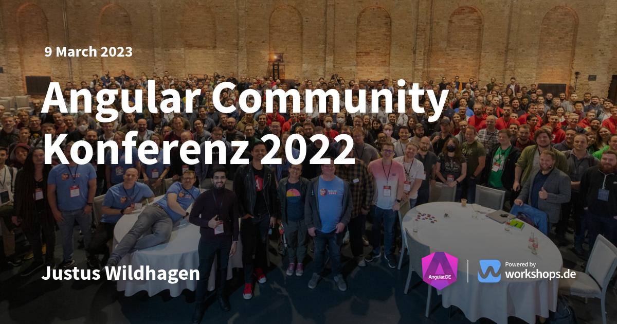 Angular Community Konferenz 2022 | Angular.DE