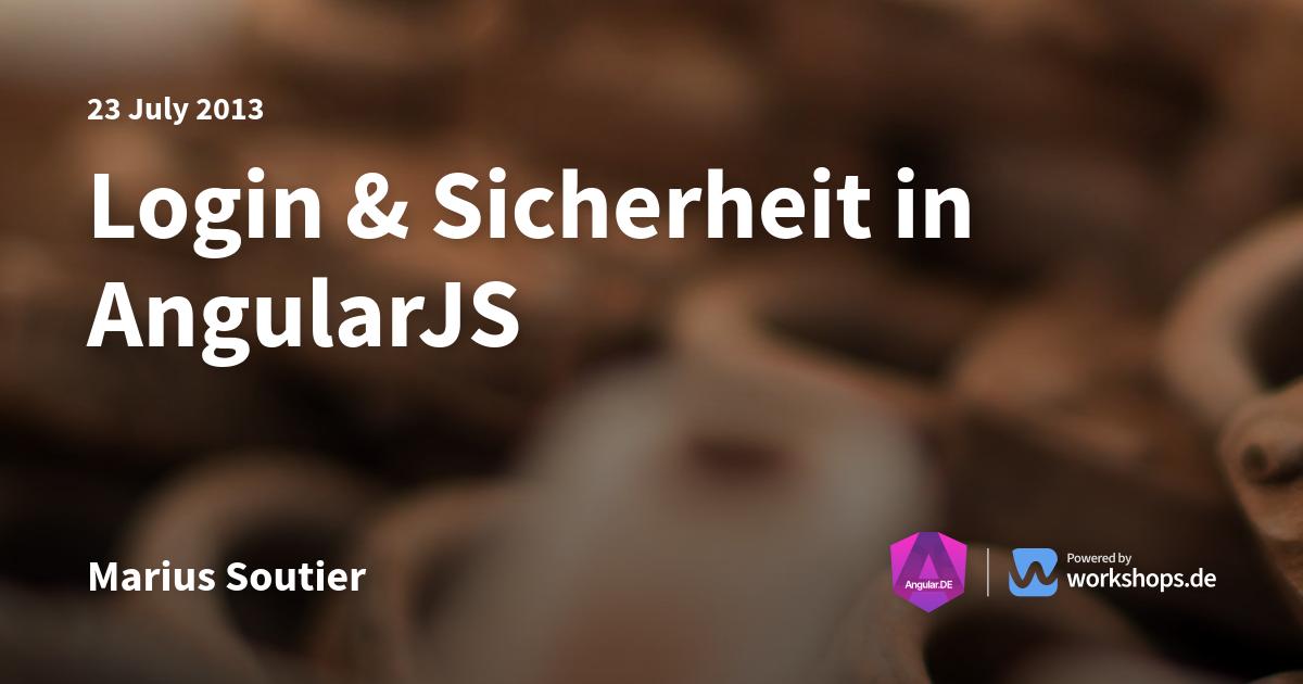 Login & Sicherheit in AngularJS | Angular.DE